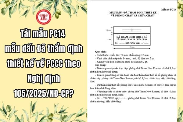 Tải mẫu PC14 mẫu dấu Đã thẩm định thiết kế về PCCC theo Nghị định 105 ...