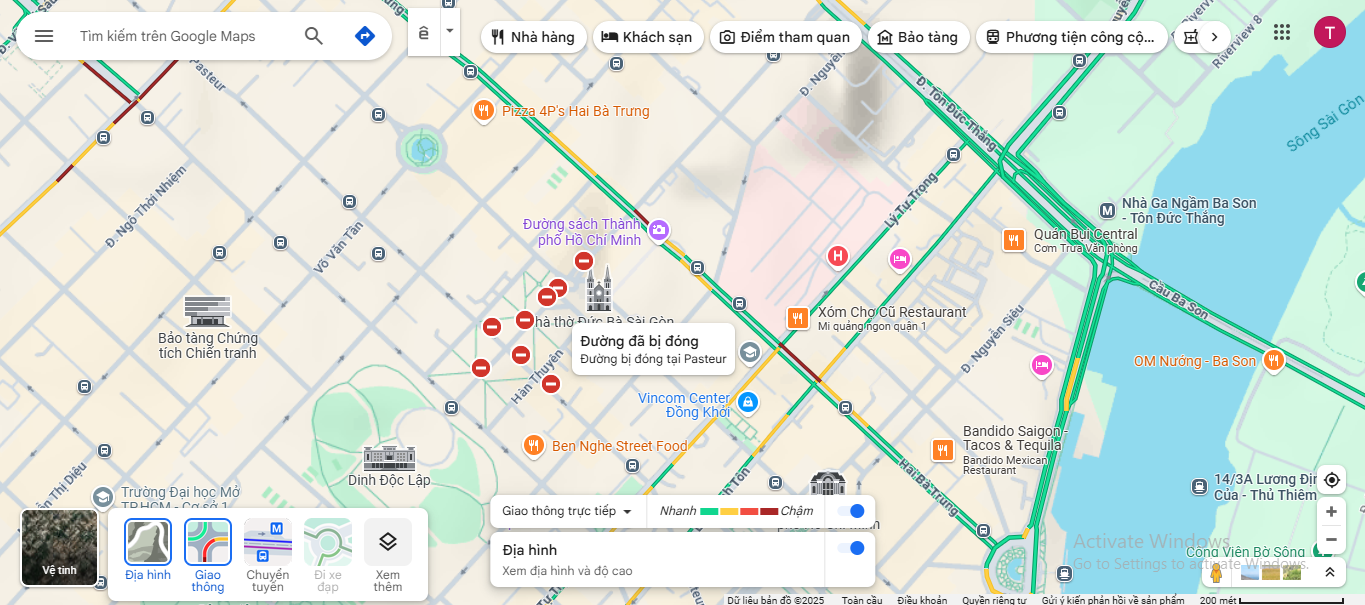 Hướng dẫn xem các tuyến đường cấm tại TP HCM bằng Google Maps phục vụ ...